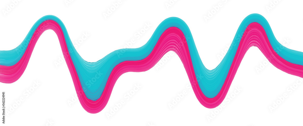 Colorful abstrasct curve with hand painted water color technique ...