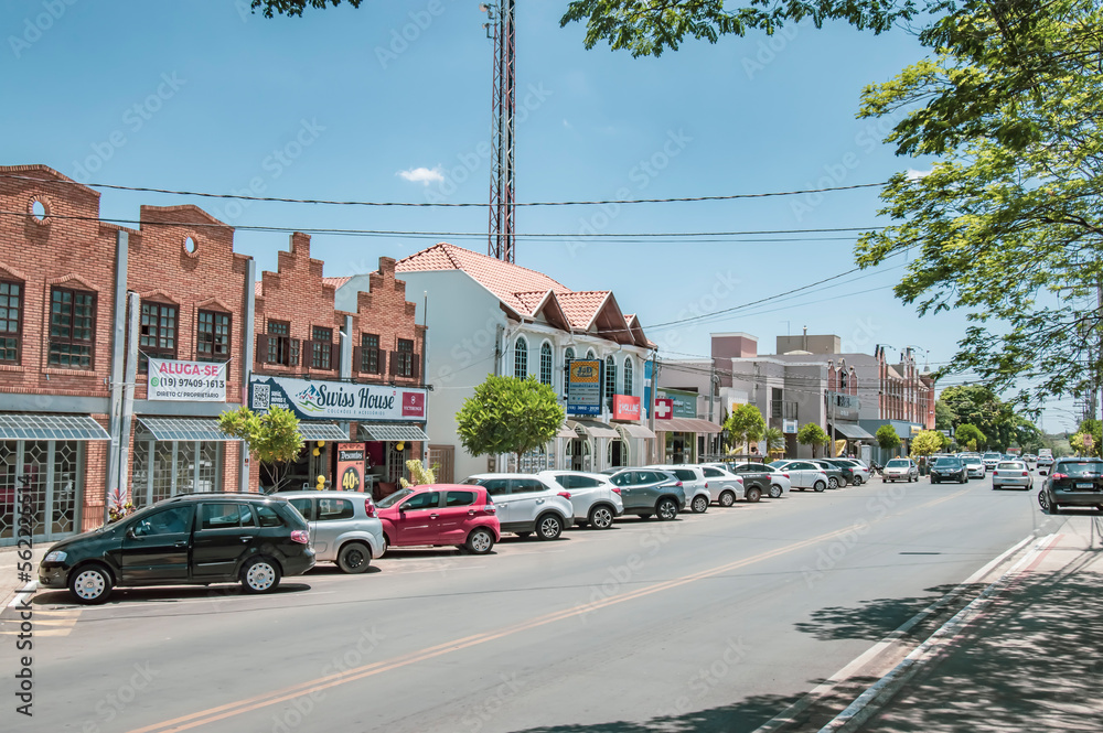 Holambra-sp,brasil-November 17,2022: "Rua rota dos imigrantes" street ...