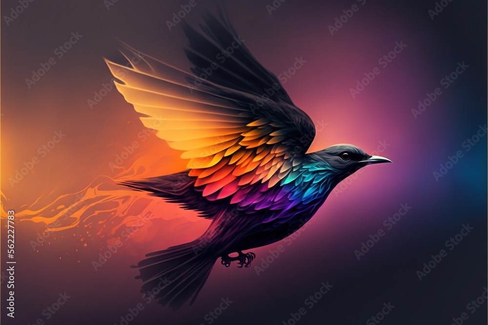 Colorful Bird Wings