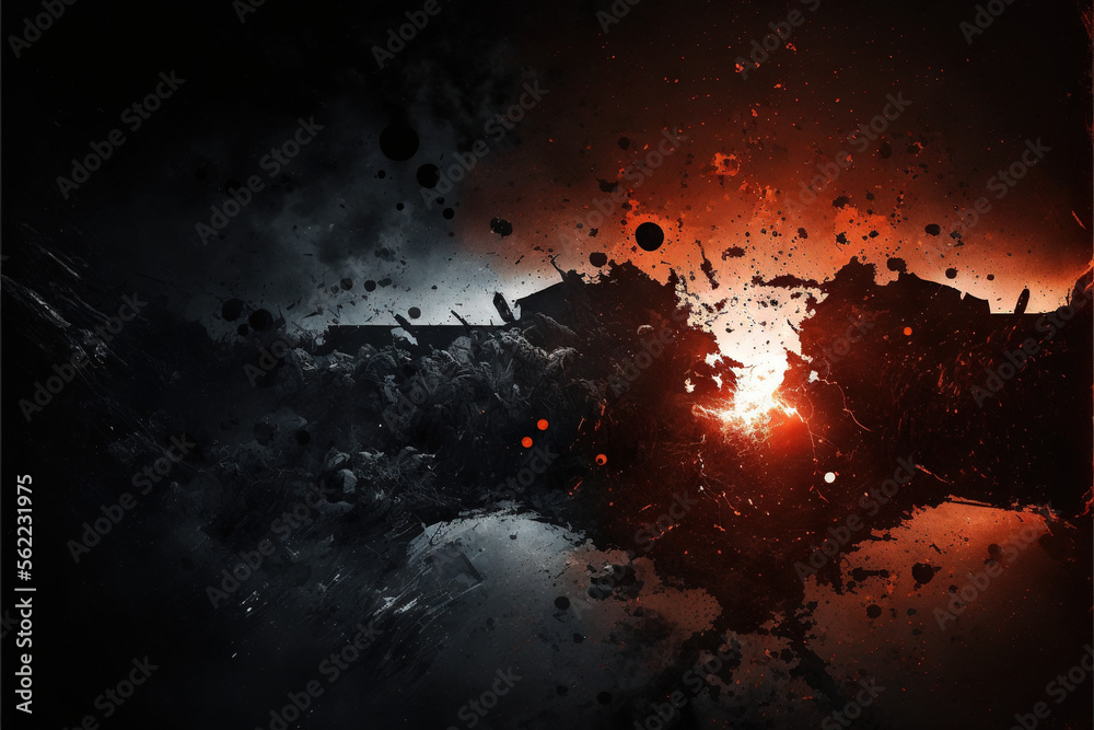 ภาพประกอบสต็อก negative space background - free space wallpaper created with Generative AI ...