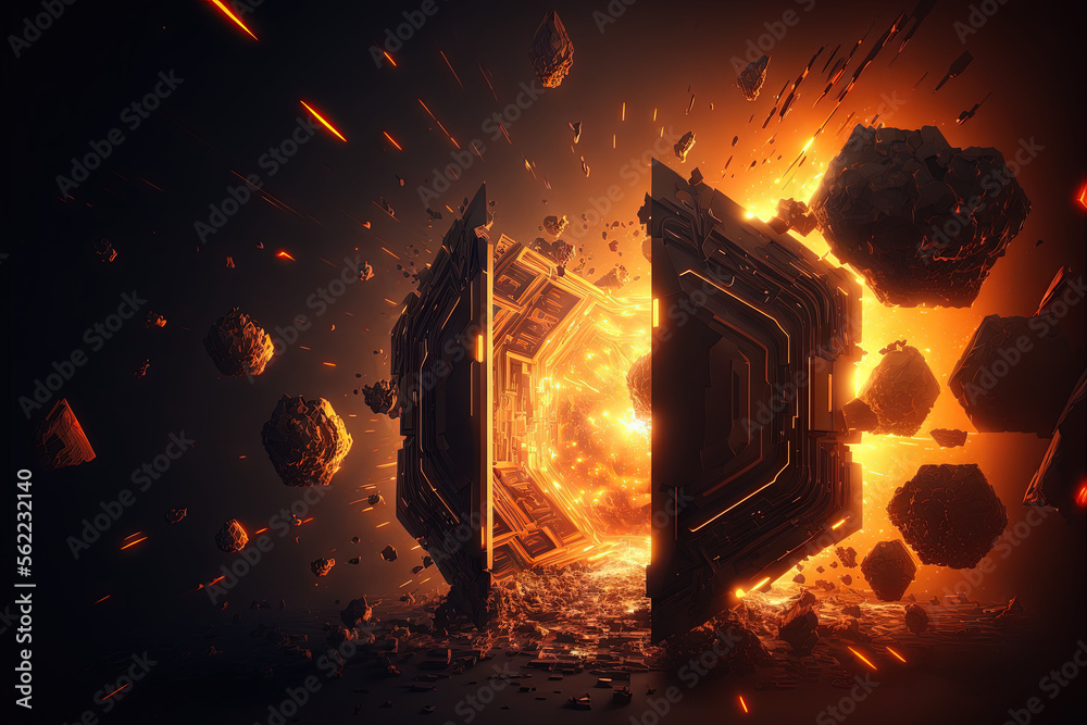 Abstract Explosion negative space background - free space wallpaper ...