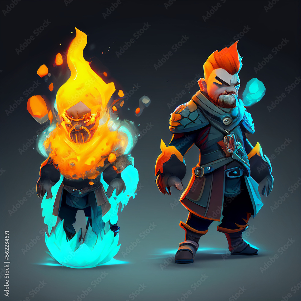 2D Game Character, Game Assets, 2D Character Sprrite Stock Illustration ...