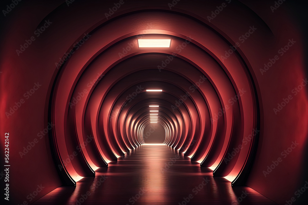Elegant dark red tech background wallpaper illustration of a futuristic ...