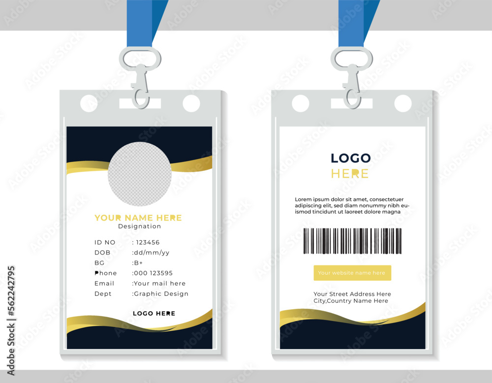 Abstract ID card design, professional id card template, office id card ... Abstract ID card design, professional id card template, office id card ...