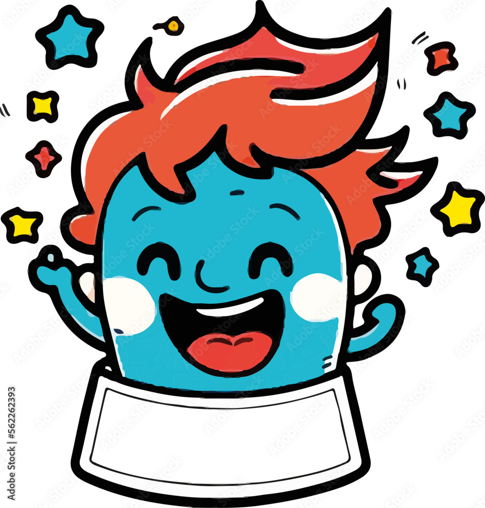 pride, cartoon, comic, cute, kawaii, character, bipoc, logo ...