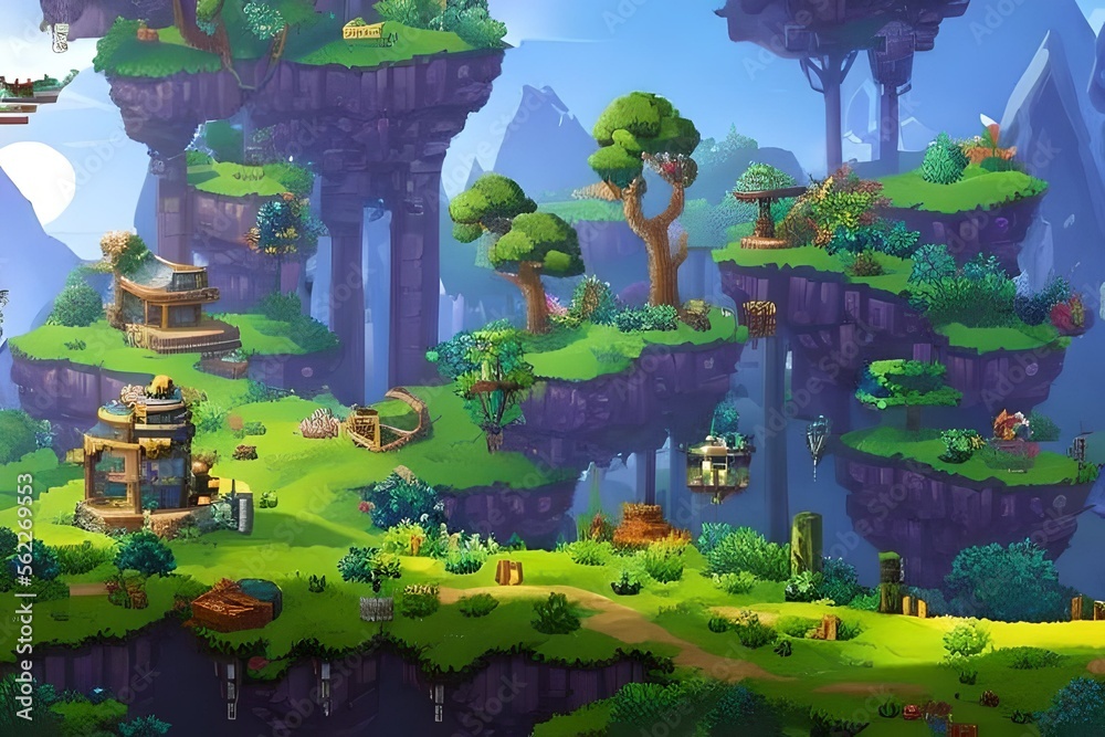 game background flat Style 2d, game background wallpaper Stock ...