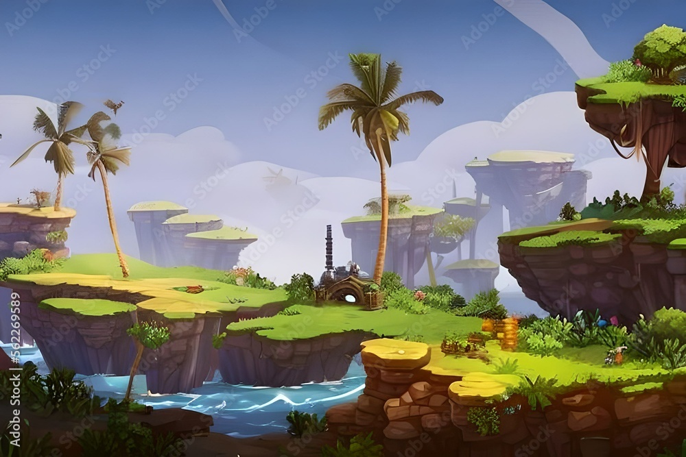 game background flat Style 2d, game background wallpaper Stock ...