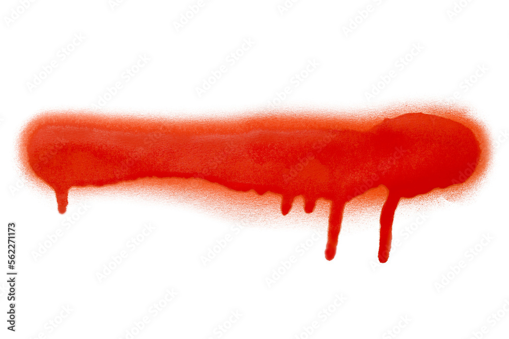 Line drawn by red spray paint on white background Stock Photo | Adobe Stock