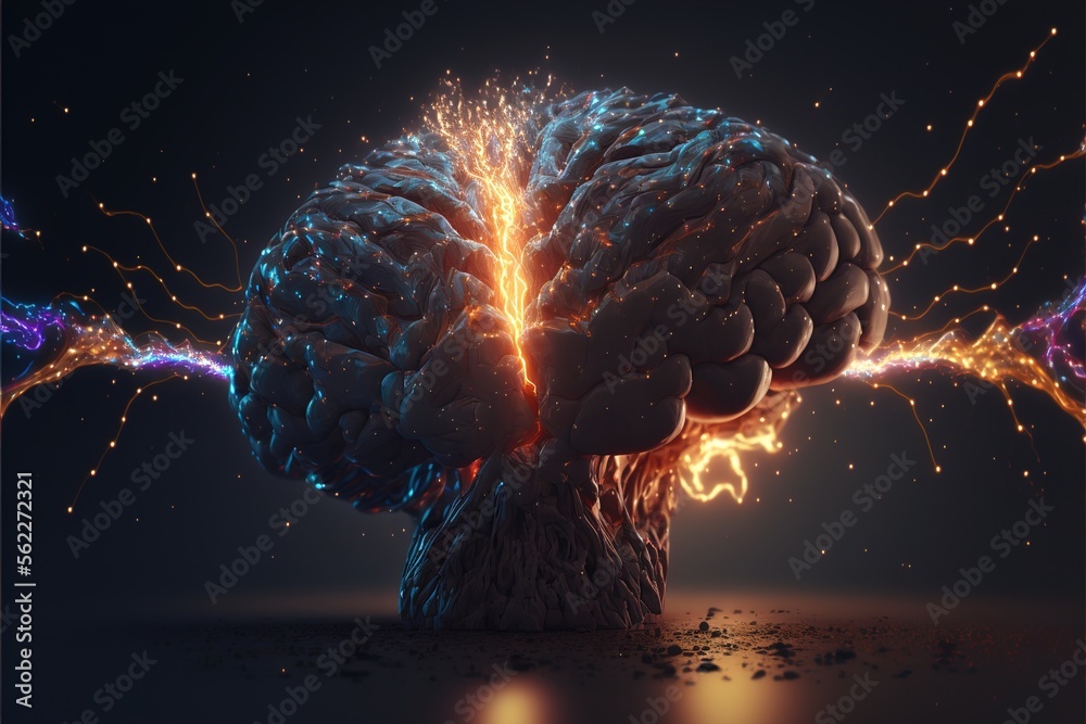 3D medical Brain concept for business and neuroscience approaches ...