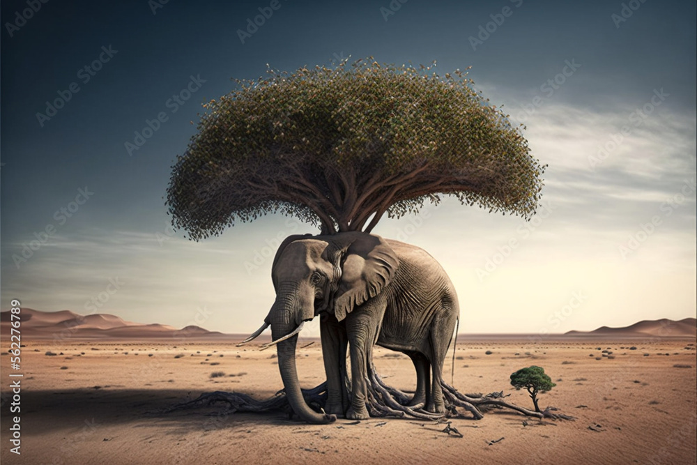 Endurance in Adversity: The Elephant in the Desert, A Symbol of ...