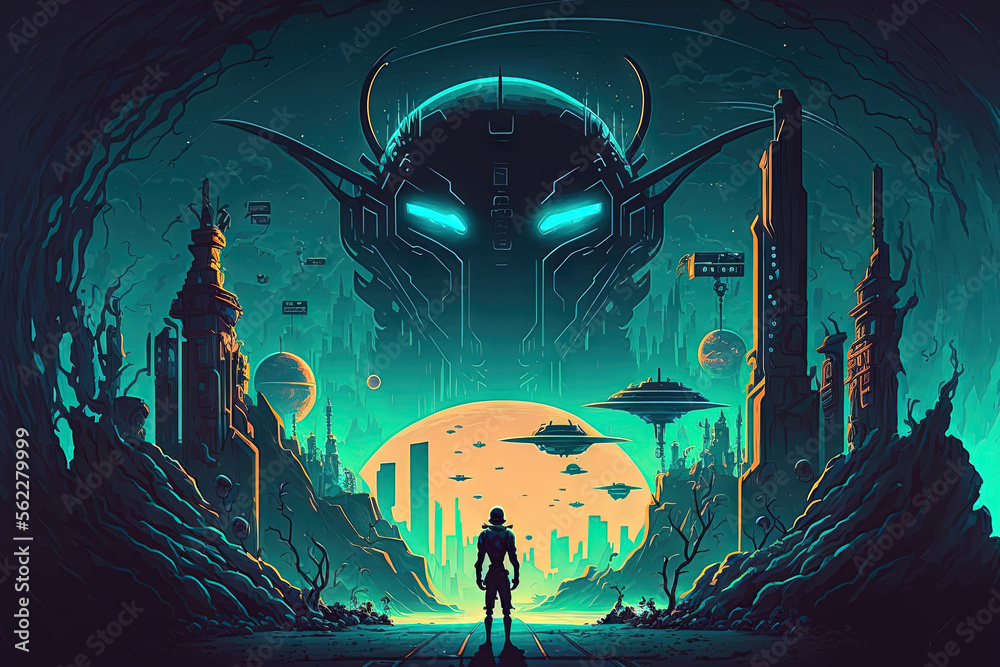 futuristic alien setting futuristic cyberpunk. Cyberpunk and futuristic ...