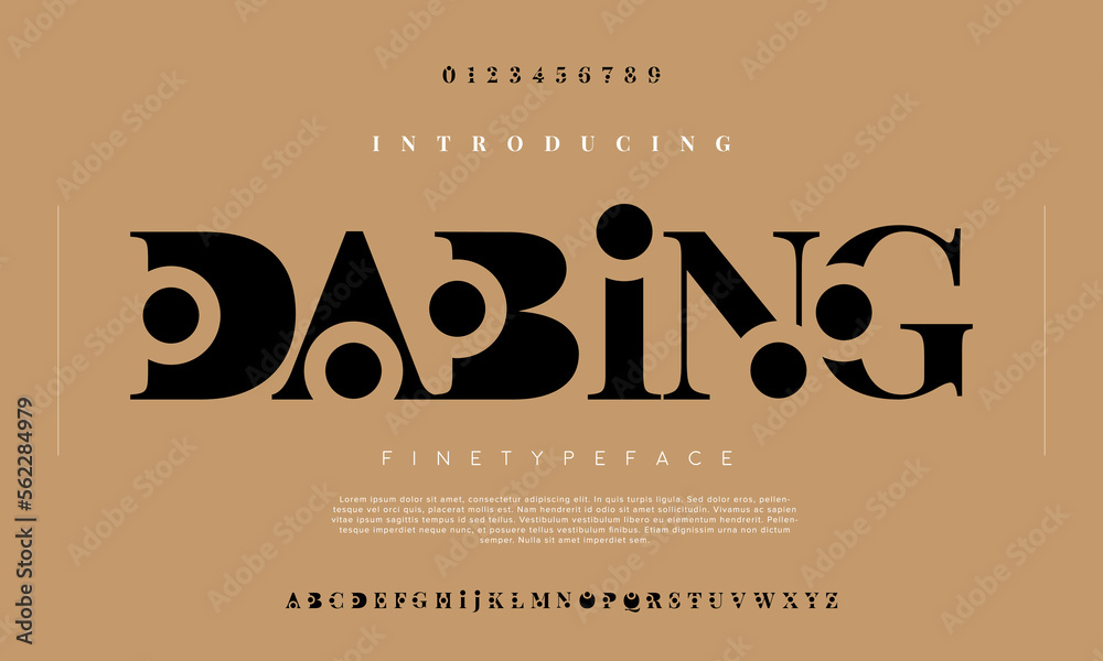 Dabing urban abstract typography. Font for sport, music, digital ...