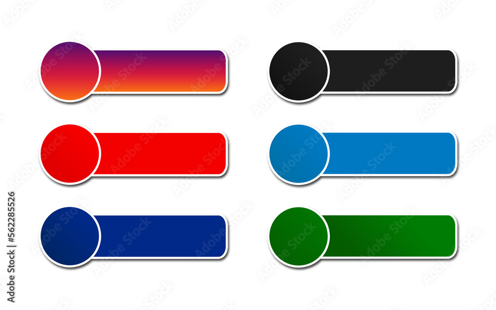 lower third buttons social media icon set design Stock Illustration ...