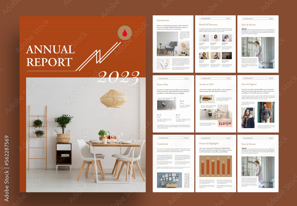 Annual Report Stock Template | Adobe Stock