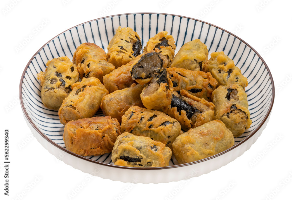 Crispy seaweed noodle rolls or Gimmari Korean deep-fried seaweed rolls ...