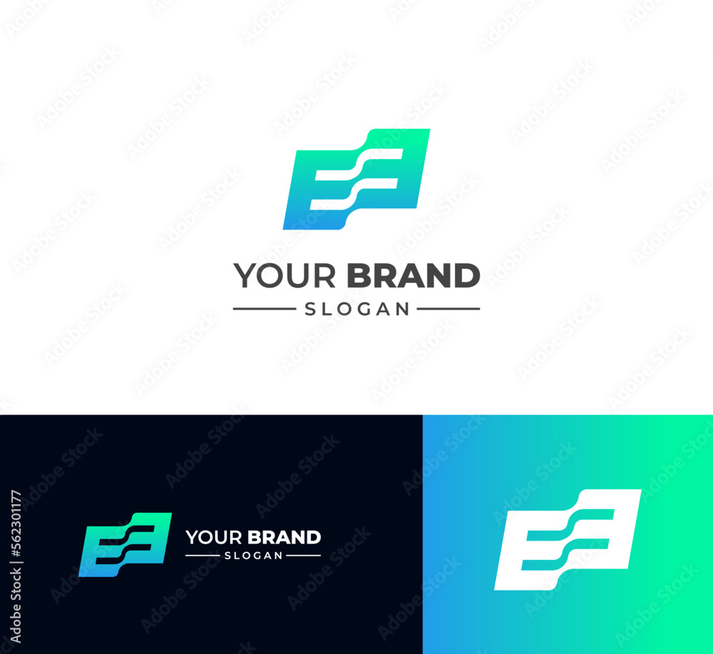 EE letter logo design template elements. Modern abstract digital ...