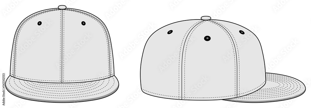Baseball cap template illustration /png, no background Stock ...
