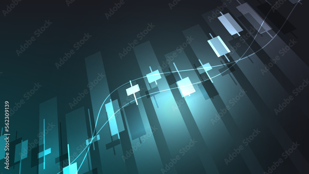 Economy and finance background concept. financial business statistics ...