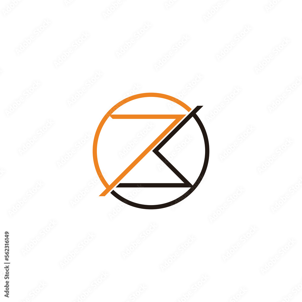 letter 7b circle geometric line arrow logo vector Stock Vector | Adobe ...