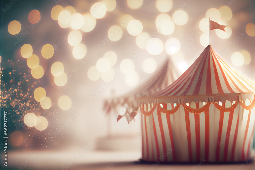 Cute circus scene background. generative ai Stock Illustration | Adobe ...