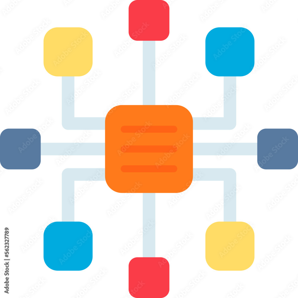 Mind Map Icon Stock Vector | Adobe Stock