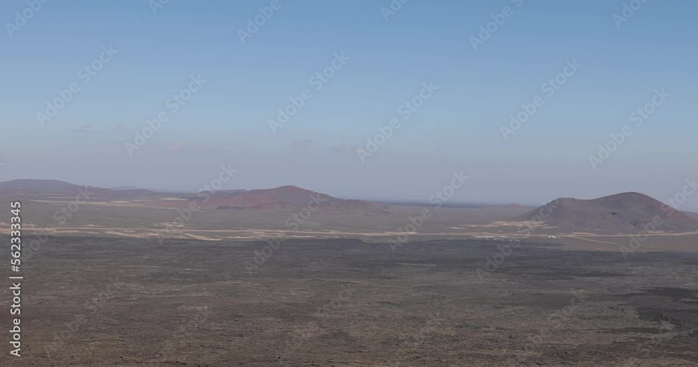 Views across the black lava volcano field of Jabal Qidr in the Harrat ...
