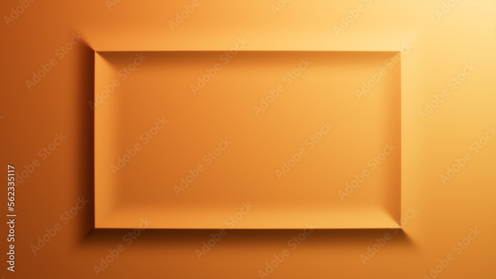 Yellow Gradient Background with Embossed Rectangle. Minimalist Surface ...