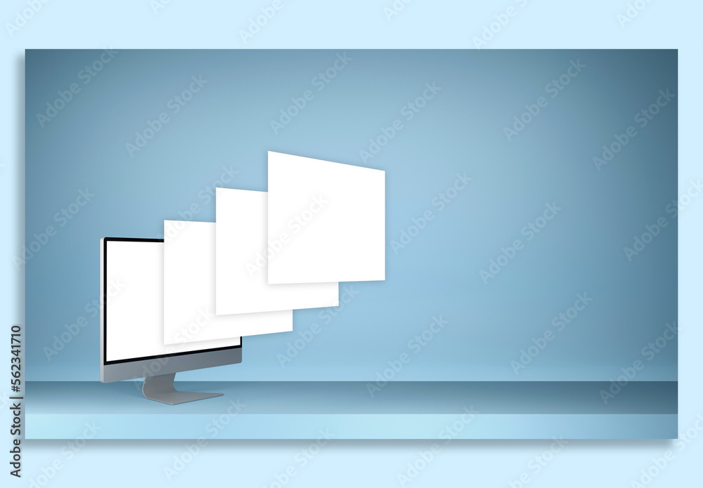 Website, Perspective Screens Mock Up. Stock Template | Adobe Stock