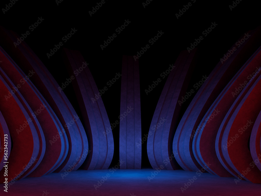 Abstract modern loft style colorful smooth curve structure background ...