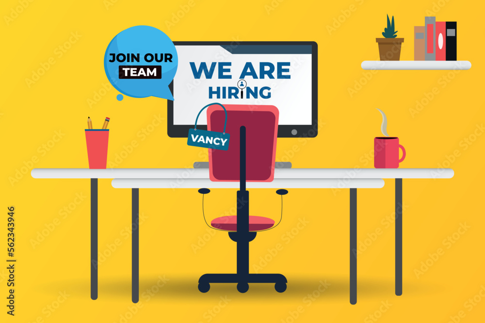 We are hiring join our team realistic design vector illustration Stock ...