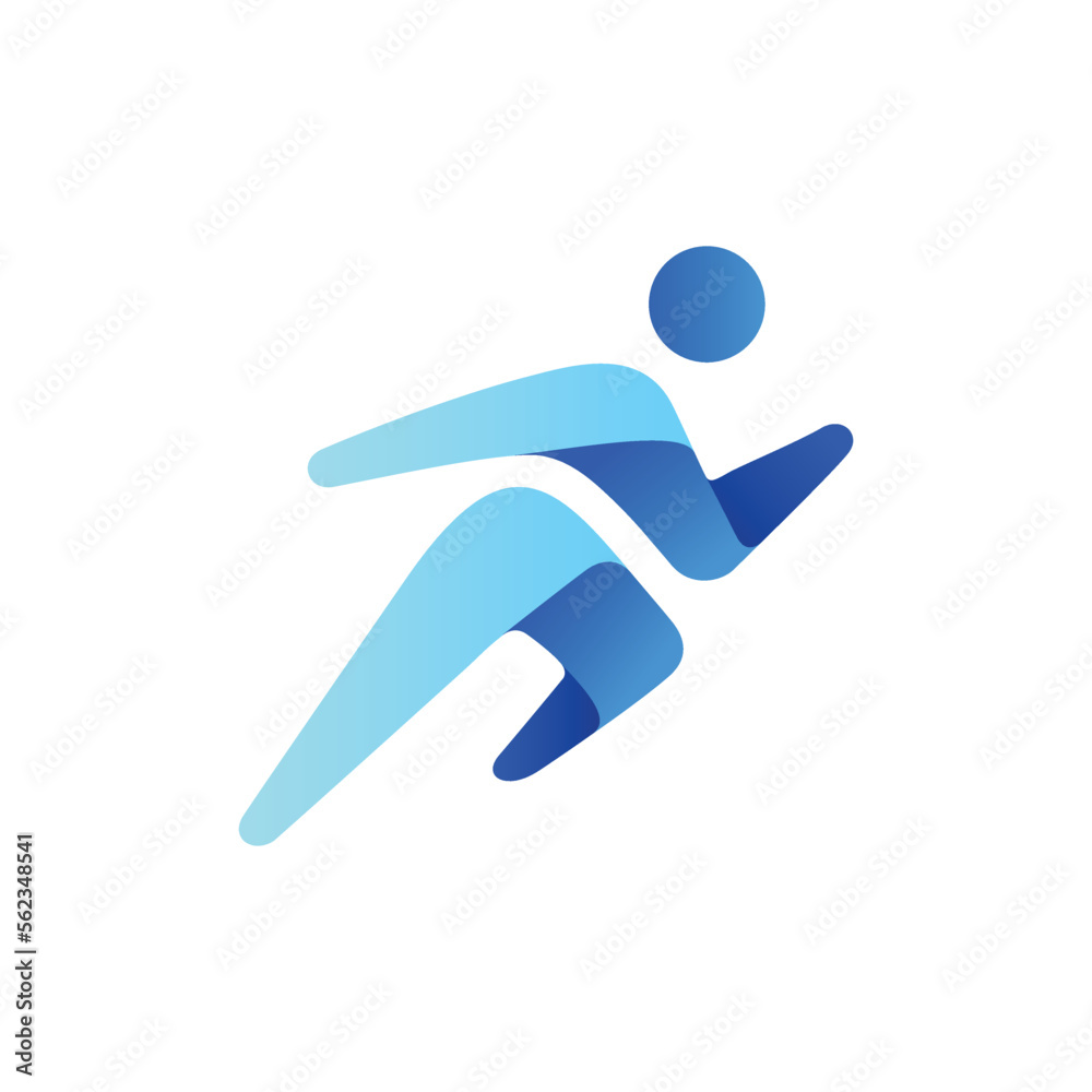 run running people human man sport logo vector icon illustration Stock ...