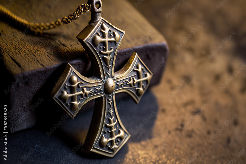 Ancient Templar Cross - handmade, Christian cross, pendant, bronze ...