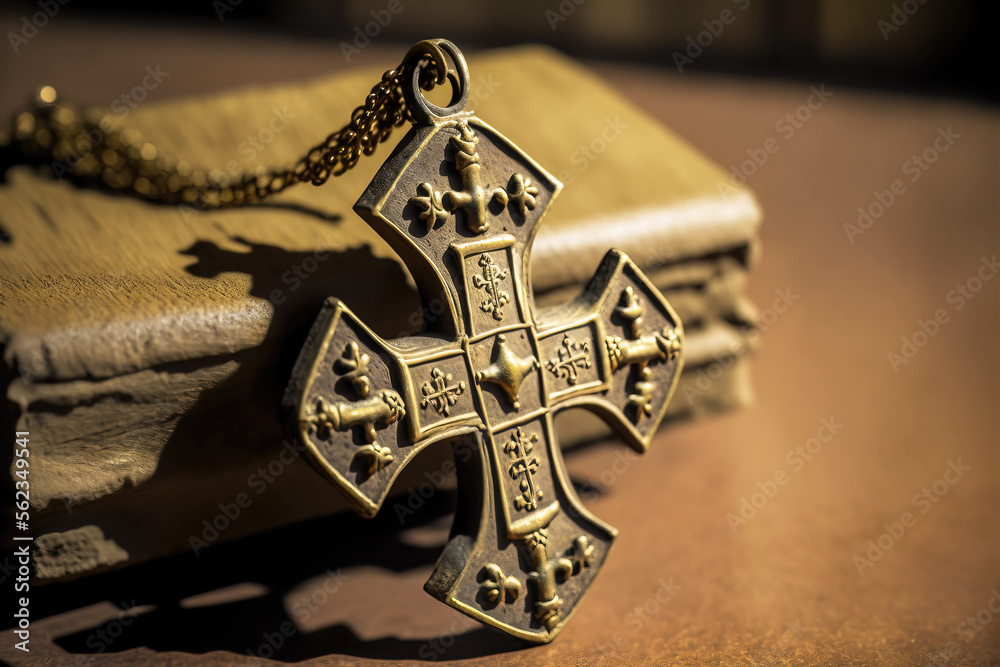 Ancient Templar Cross - handmade, Christian cross, pendant, bronze ...