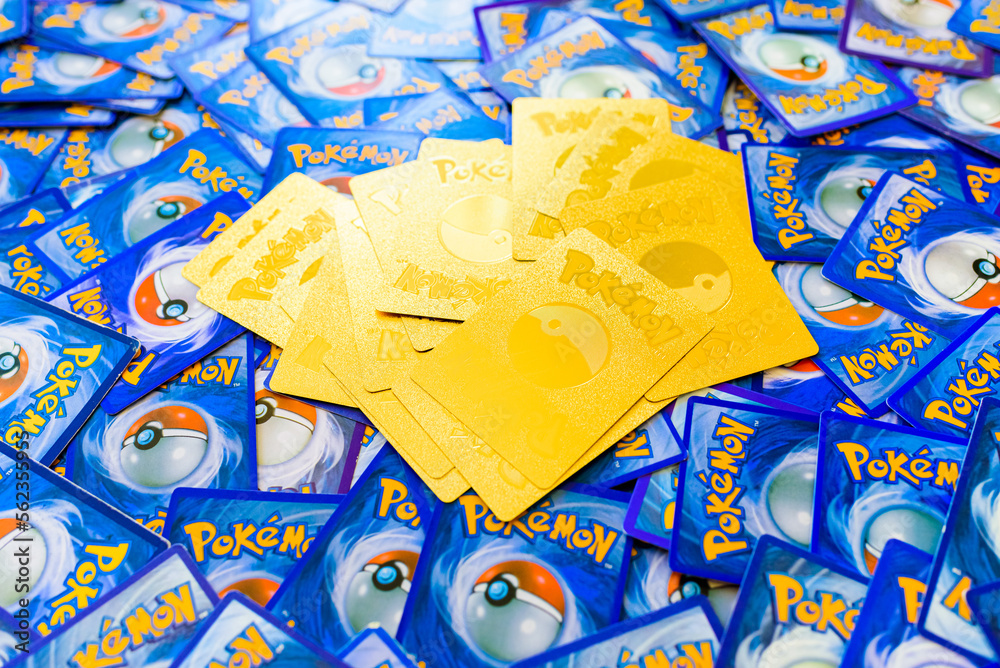 Valencia, Spain - January 10, 2023: Logo of a pokemon trading card game ...