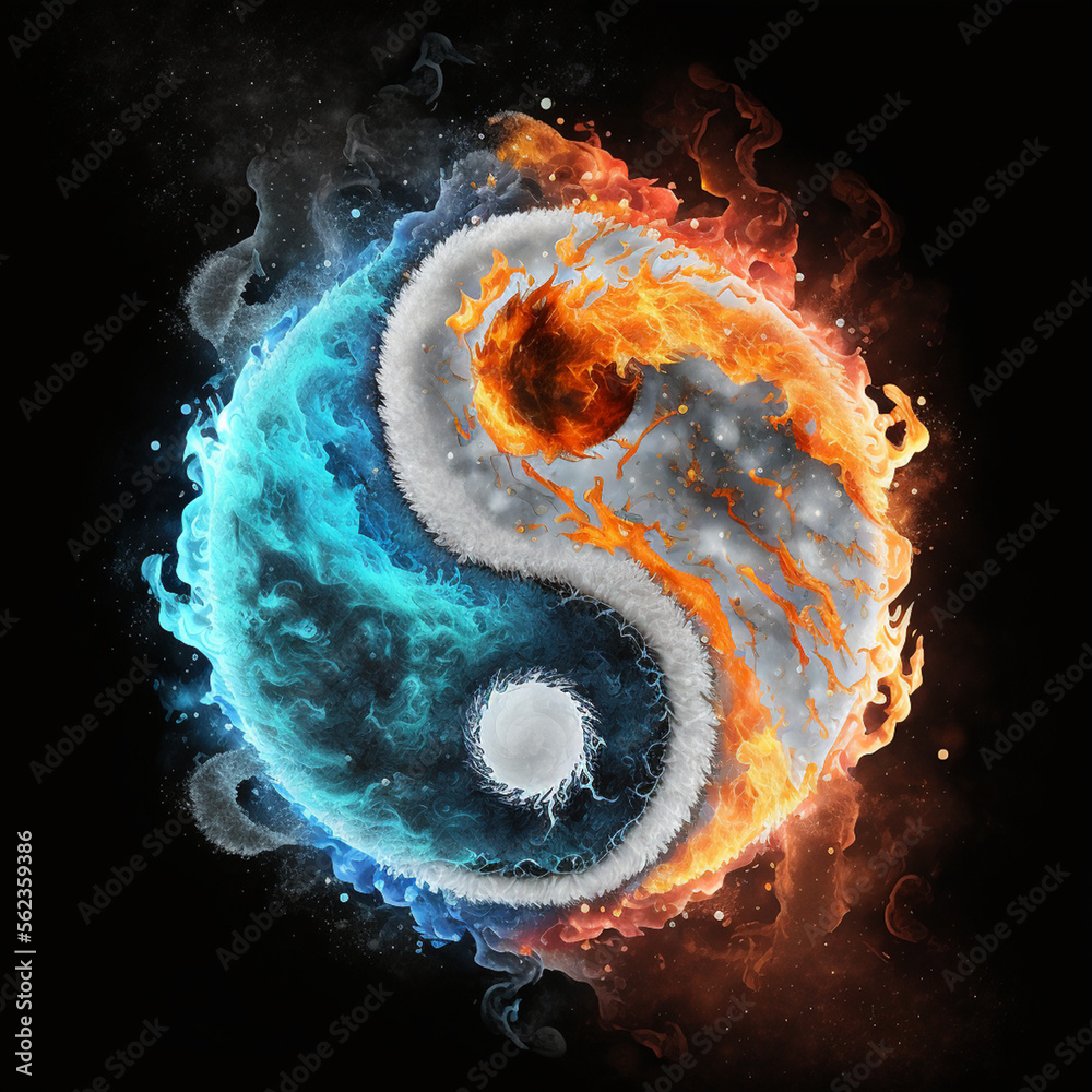 Yin and Yang, Tai Chi Diagram Stock Illustration | Adobe Stock