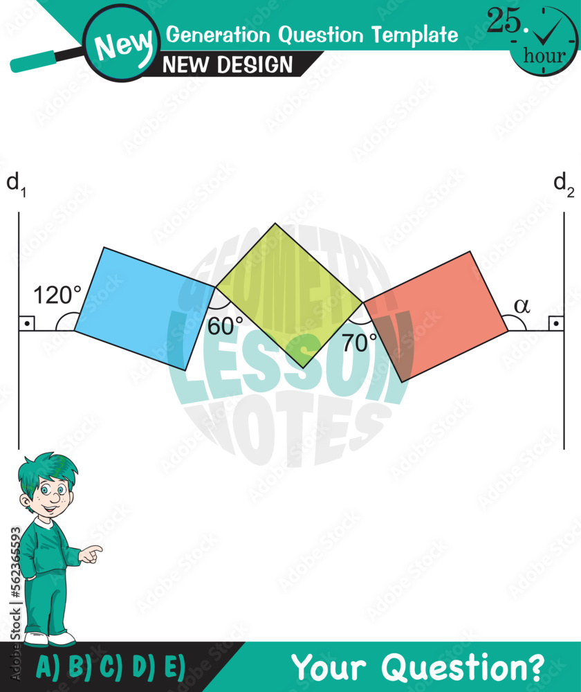 Geometry, angles in straight, angles in plane, next generation question ...