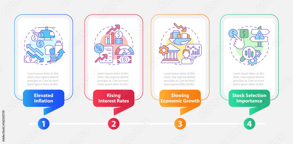 Stock market trends rectangle infographic template. Tendencies. Data ...
