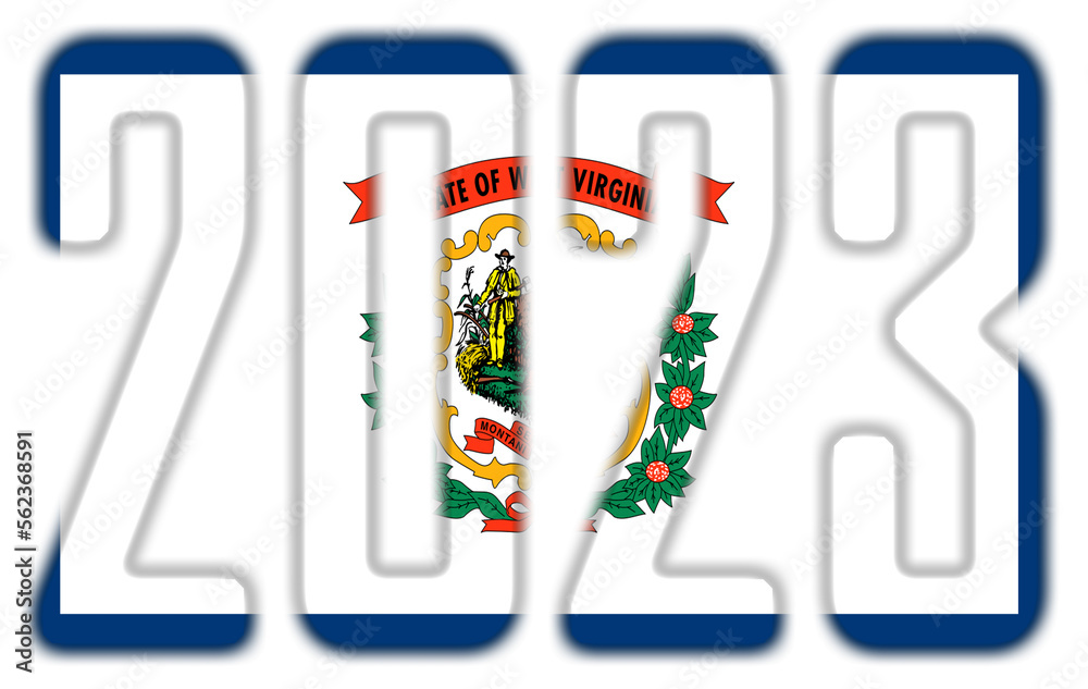 2023 - With the Flag of the US state of West Virginia Stock ...