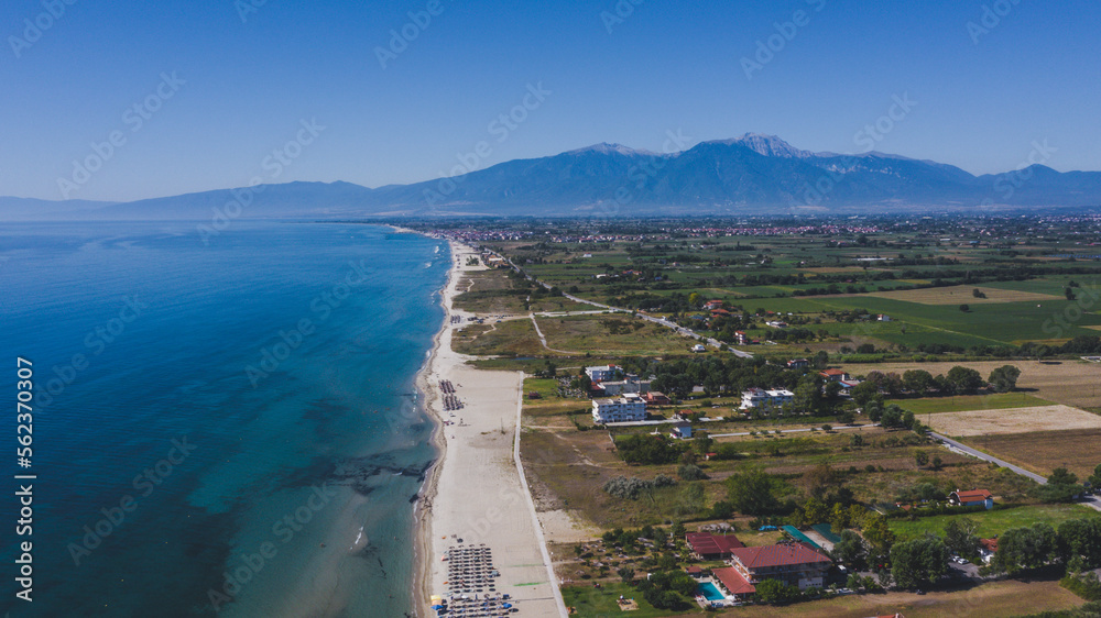 Drone photo of Korinos beach Stock Photo | Adobe Stock