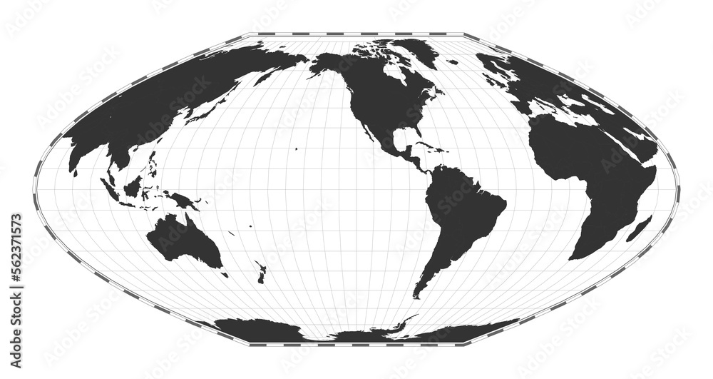 Vetor do Stock: Vector world map. McBryde-Thomas flat-polar parabolic ...