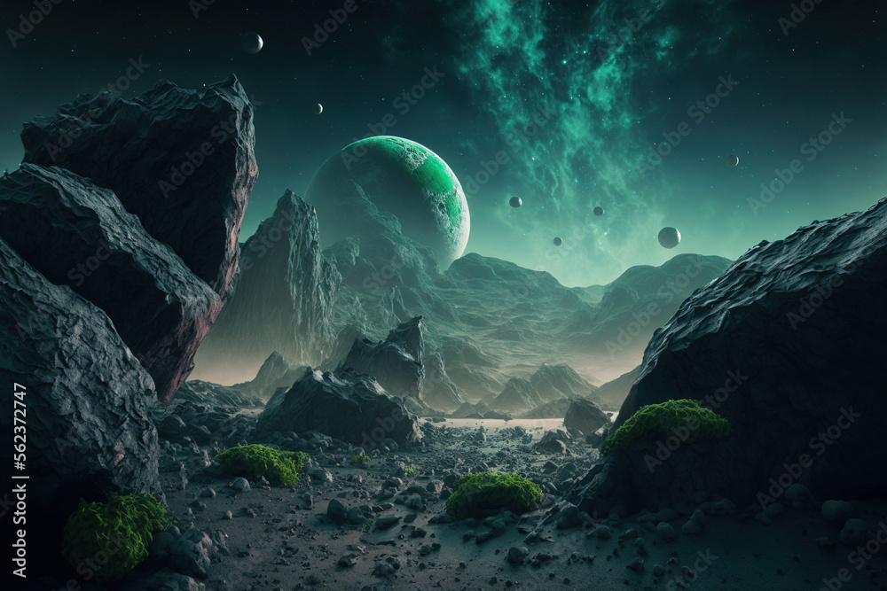 Space Galaxy Wallpaper, landscape, 4k Stock Illustration | Adobe Stock