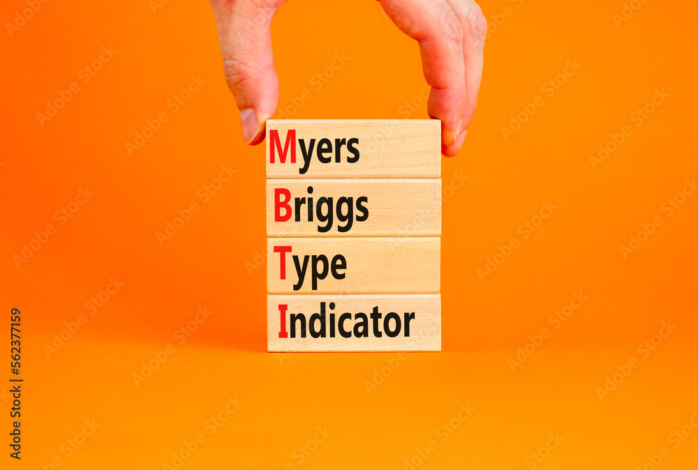 MBTI Myers Briggs type indicator symbol. Concept words MBTI Myers ...