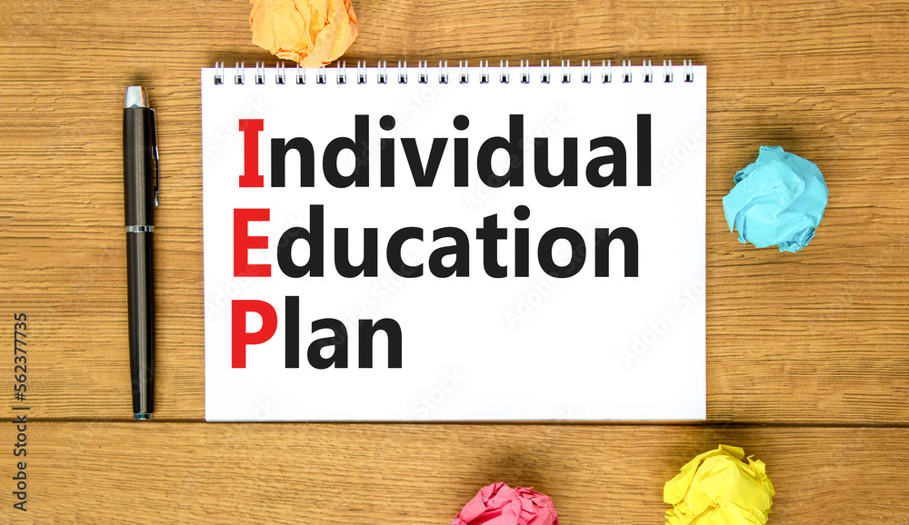 IEP individual education plan symbol. Concept words IEP individual ...