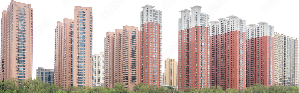 Isolated PNG cutout of a modern cityscape on a transparent background ...