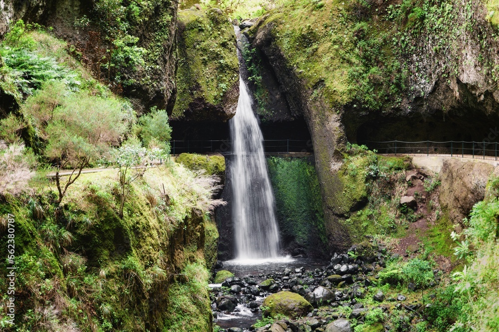 Levada do Moinho. Incredible waterfall you can actually walk behind ...