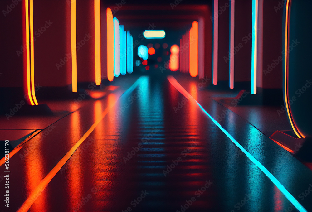 Neon pathway Stock Illustration | Adobe Stock