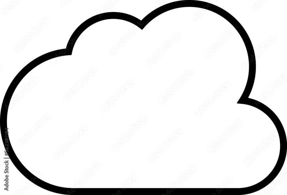 Clouds Line Icon Storage Solution Element Databases Networking Software Image Cloud And