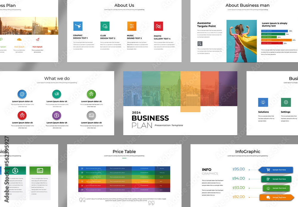 Business Plan Presentation Stock Template | Adobe Stock
