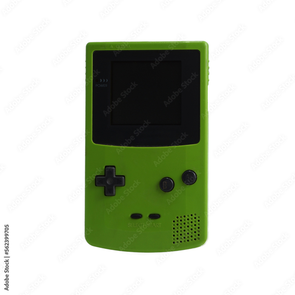 Green handheld gaming system Stock Photo | Adobe Stock