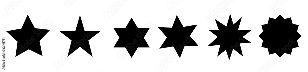Stars icon set png illustration used for holidays and celebration ...